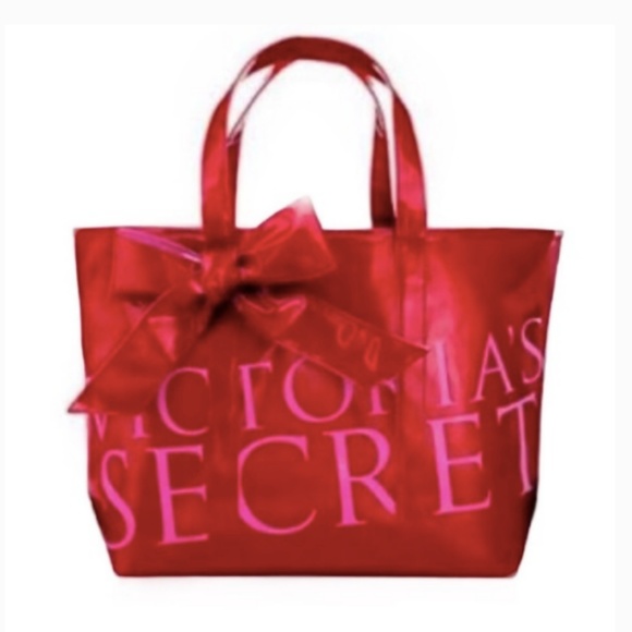 Victoria's Secret | Bags | Victorias Secret Runway Model Red Bow Tote ...